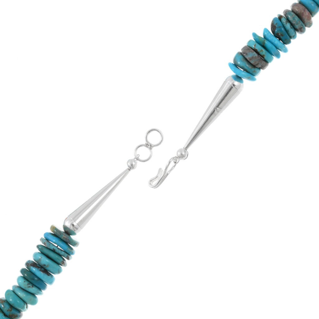 Navajo Hand Beaded Spiny Oyster Turquoise Three Strand Necklace by Lula ...