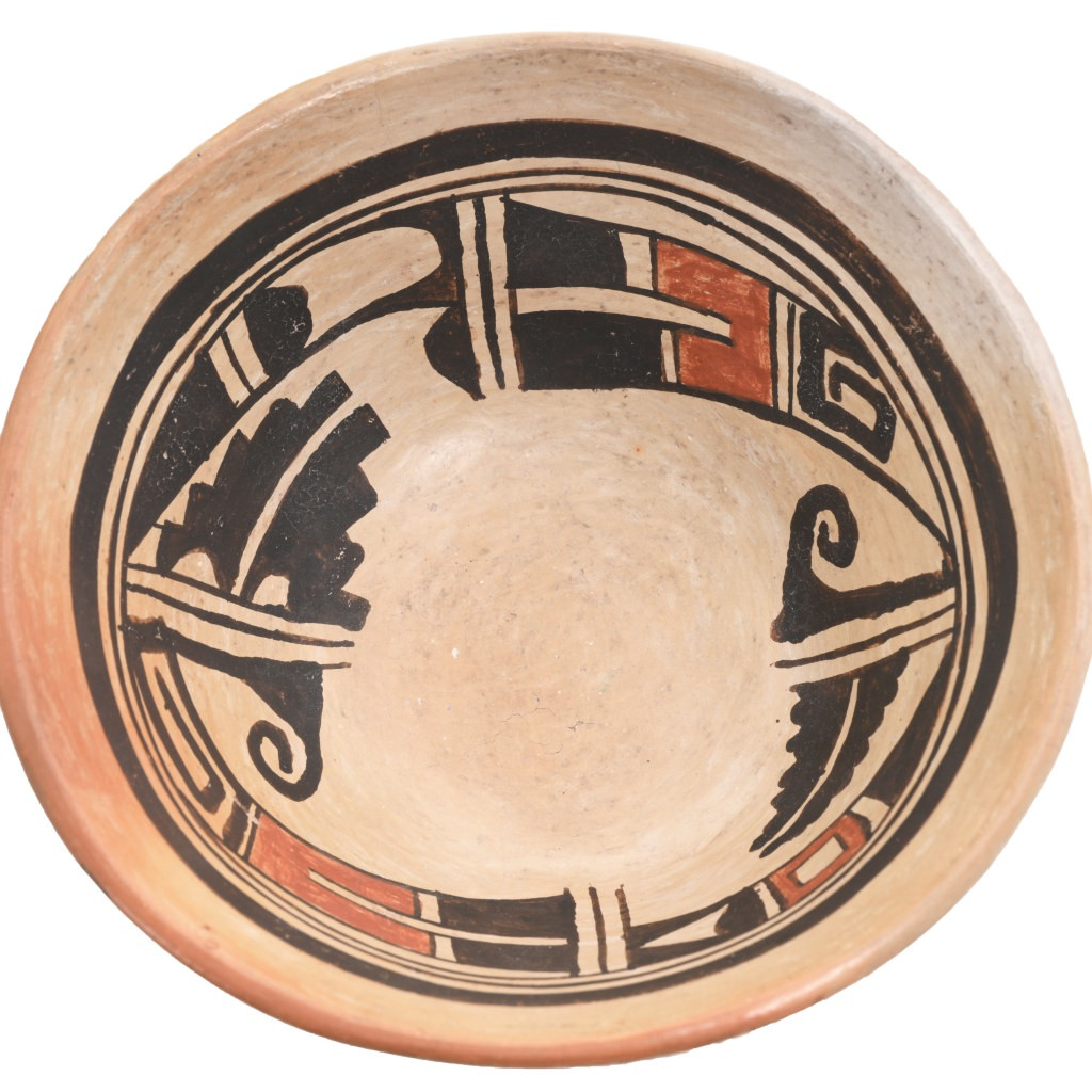 Vintage Hopi Hand Coiled Traditional Native American Polychrome Pottery ...