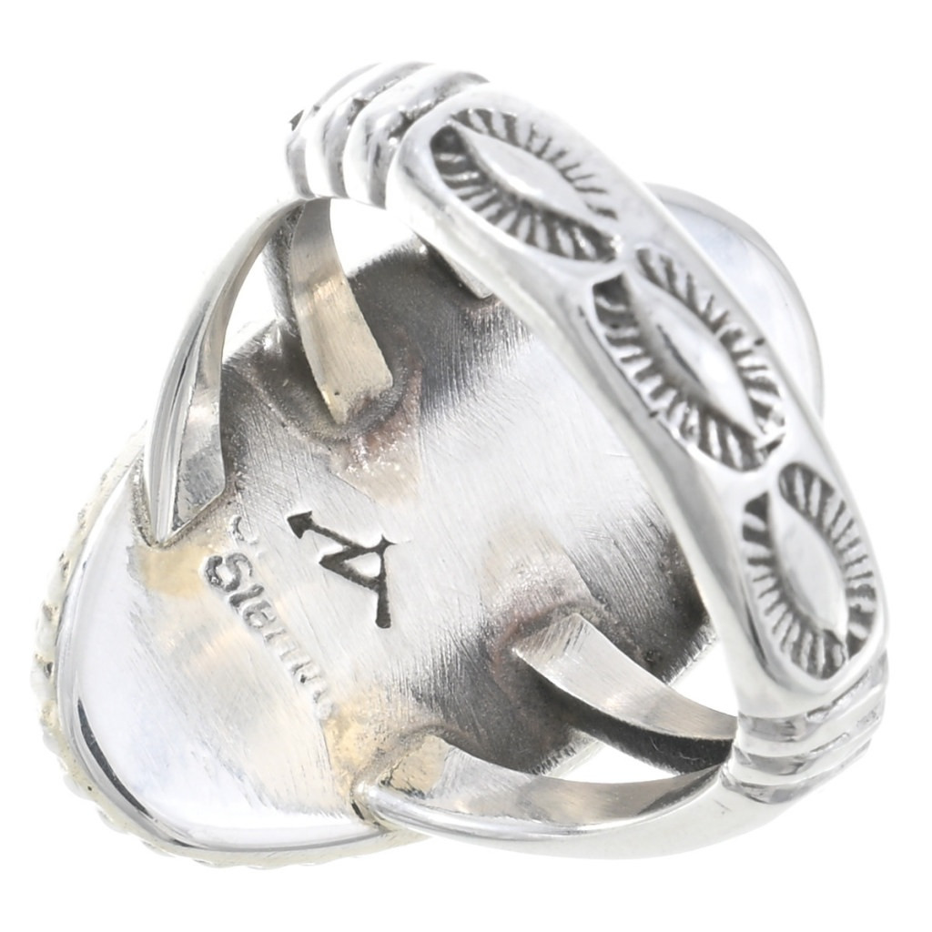 Ladies Turquoise Navajo Sterling Silver Pointer Ring by Keith Henry 47854