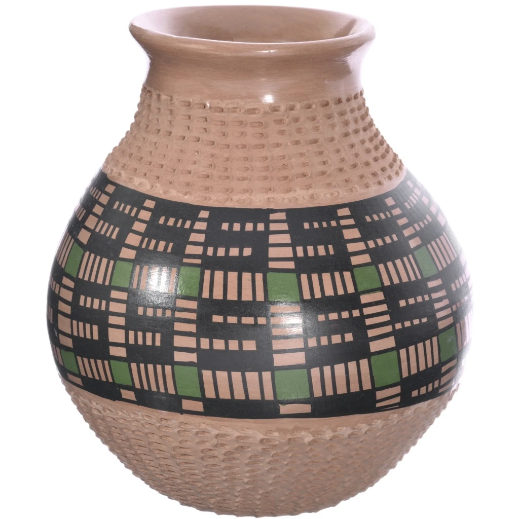 Mata Ortiz Pottery Hand Poked Olla Vase by Lucie Soto 48458
