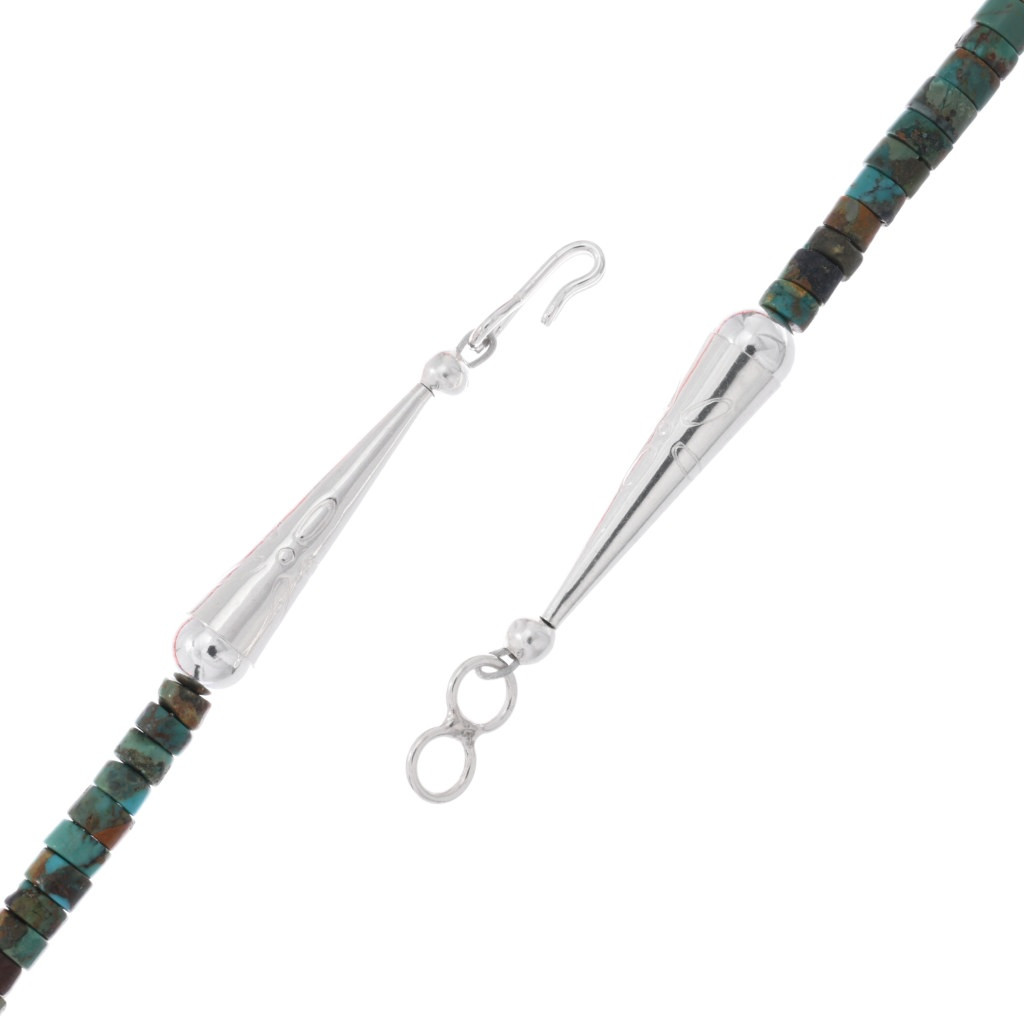 Spiny Oyster Turquoise Beaded Navajo Necklace by Lula Begay 48519