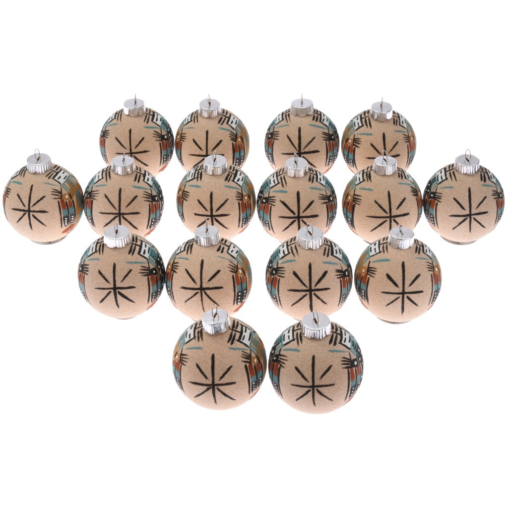 Navajo Father Sky Sandpainting Christmas Ornament Holiday Set of Two by ...