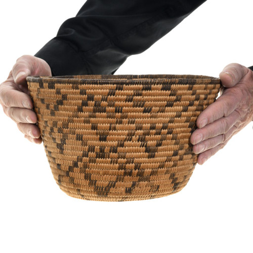 Vintage Tohono O'odham Pima Hand Woven Sunflower Diamond Pattern Basket ...
