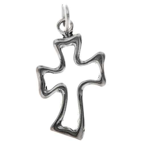 Sterling Silver Open Cross Charm 32761