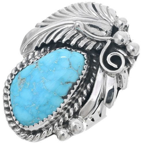 Kingman Turquoise Silver Pointer Ring 27126