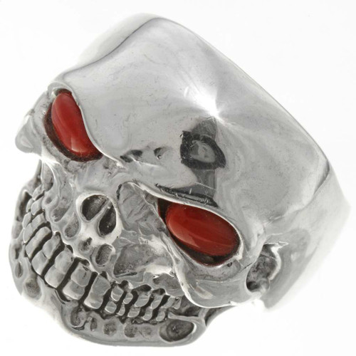 Silver Skull Ghost Rider Mens Ring 26736
