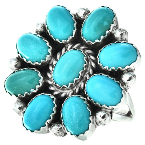 Navajo Turquoise Cluster Ring 27783