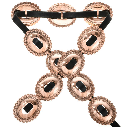 First Phase Hammered Copper Concho Belt 32065