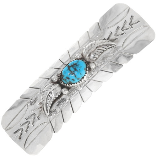 Native American Turquoise Sterling Hair Barrette 39528