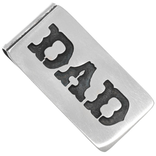 Dad Silver Money Clip Handmade by Thomas Begay 43917