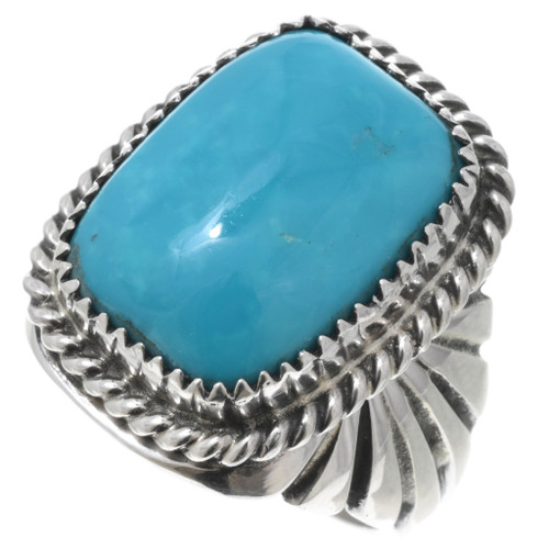 Natural Turquoise Elegant Sterling Silver Ring 44099