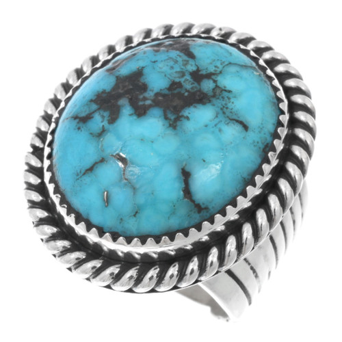 Sterling Silver Ithaca Peak Turquoise Mens Ring 44197