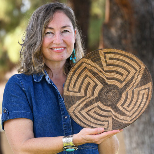 Vintage Traditional Pima Hand Woven Four Direction Basket 44916