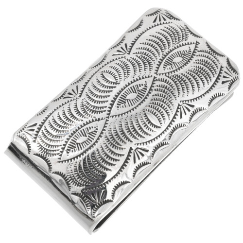 Sterling Navajo Stamped Design Money Clip 46166