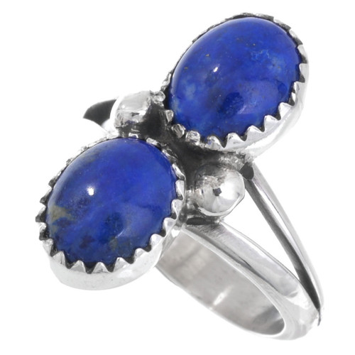 Sterling Silver Native American Blue Lapis Ring 46488