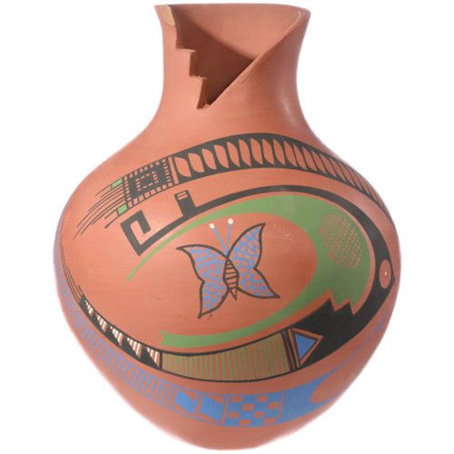 Hand Painted Butterfly Mata Ortiz Pottery By Victor Reyes 49234
