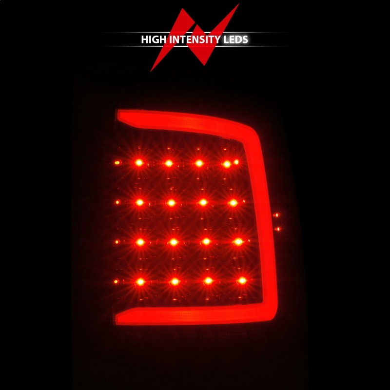 ANZO 09-18 Dodge Ram 1500 Full LED Tailights w/ Sequential Black ...