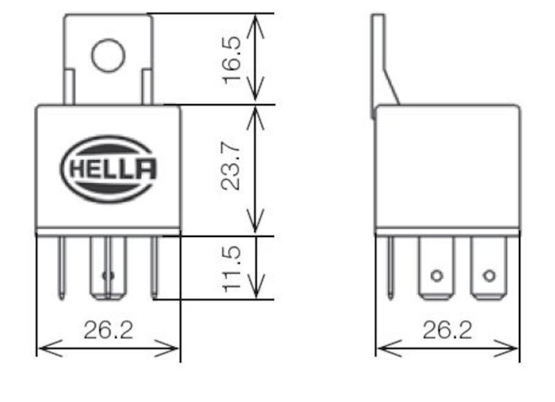 Hella Relay Mini Iso 5 Pole 24V Spdt Bkt - Down East Offroad