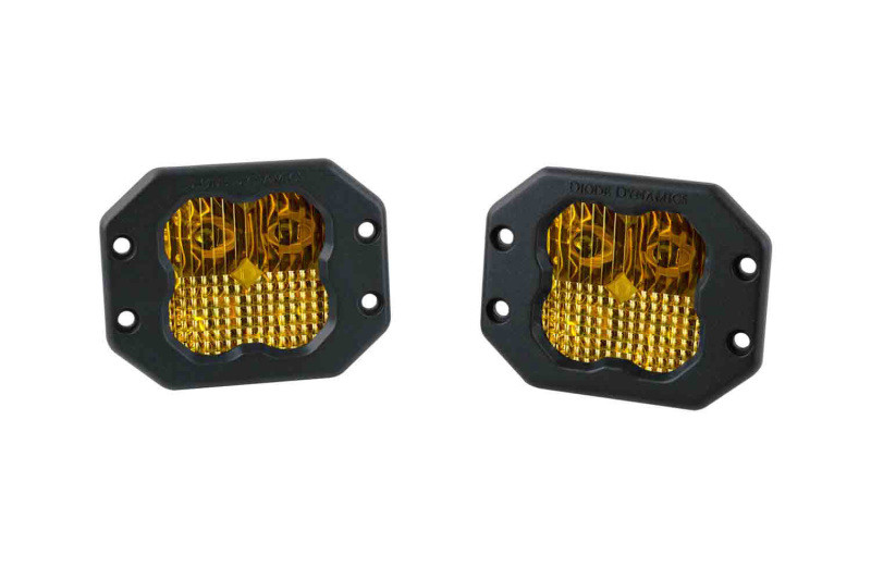 Diode Dynamics SS3 LED Pod Sport - Yellow Combo Flush (Pair) - Down ...