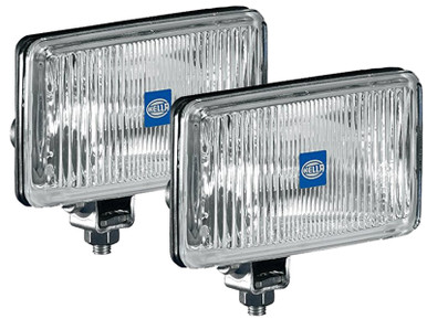 Hella 450 H3 12V SAE/ECE Fog Lamp Kit Clear - Rectangle (Includes 2 ...