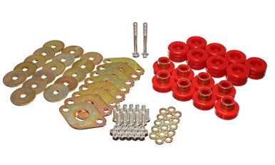 Energy Suspension Body Mount Set W/Hardware - Red - Down East Offroad