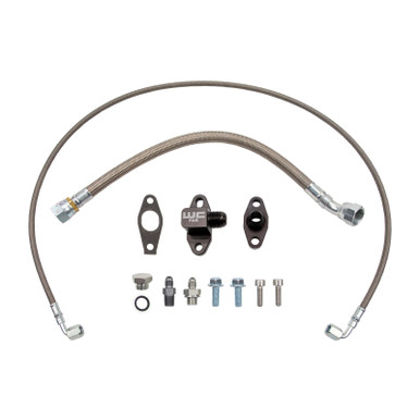 Wehrli Chevrolet 6.6L Duramax L5P S400 Single Turbo Oil Line Kit - Down ...