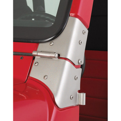 Rugged Ridge 97-06 Jeep Wrangler Satin Stainless Steel Windshield Hinge ...