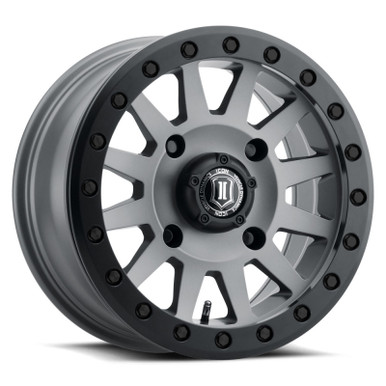 ICON Compression 15x7 4x136 38mm Offset 5+2 BS 111mm Bore Titanium ...