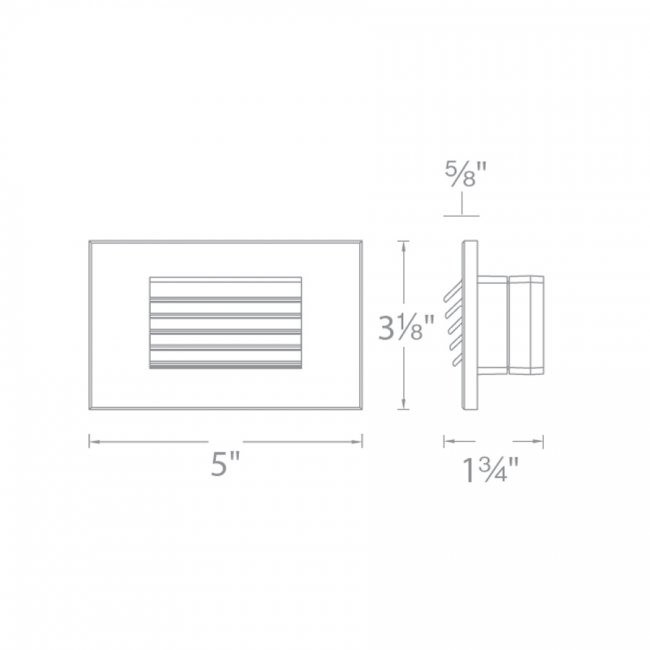 4051 - Horizontal Rectangle Step and Wall Light | WAC Lighting