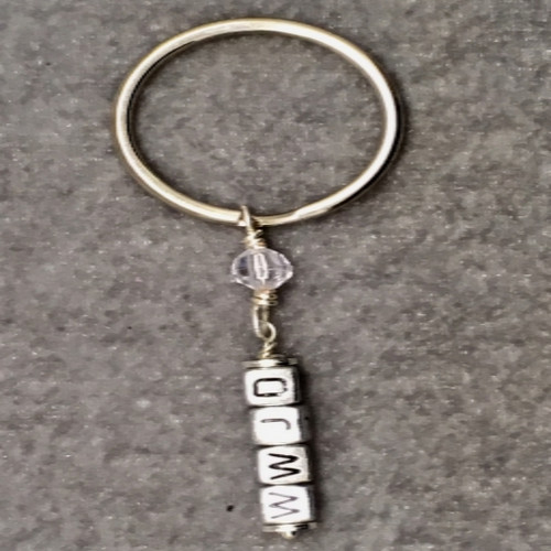 WWJD Silver Cube Keychain - Immortelle Designs