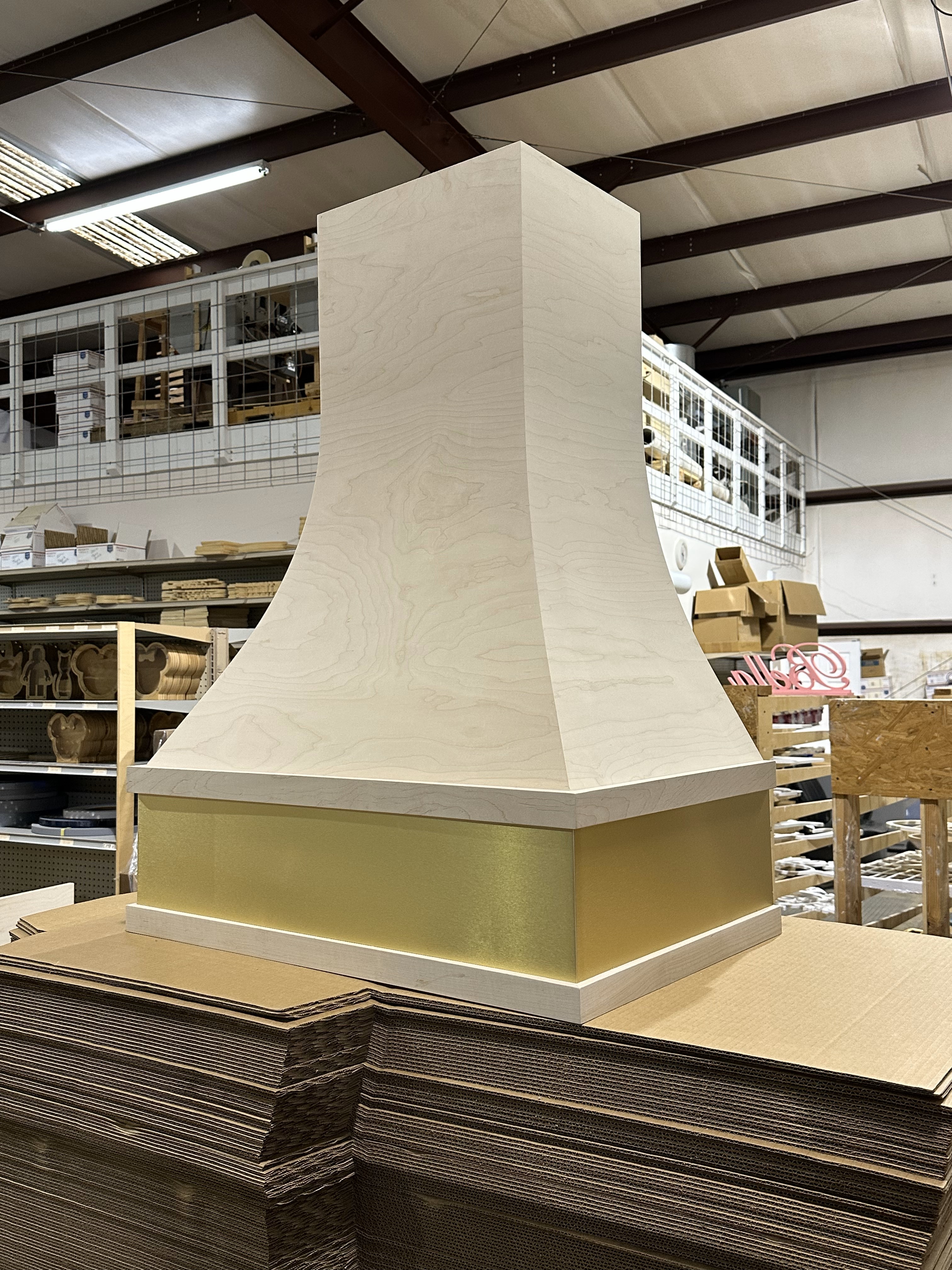 Curved Hood with Brass Apron