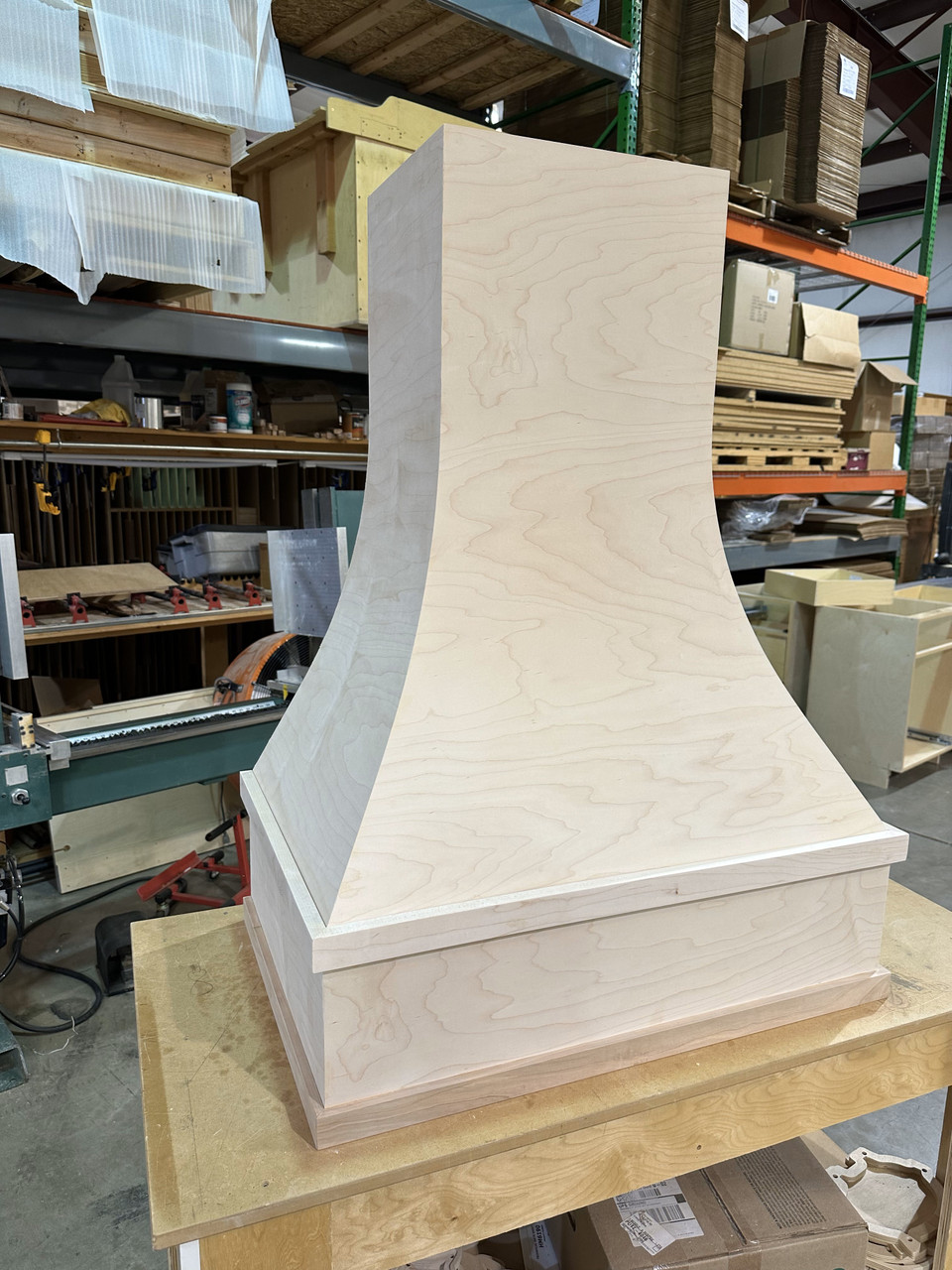Heritage Curved Wood Range Hood Maple