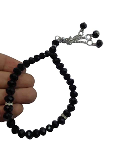 Small Black Crystal Tasbih 33 Beads (20cm) - House of Faith