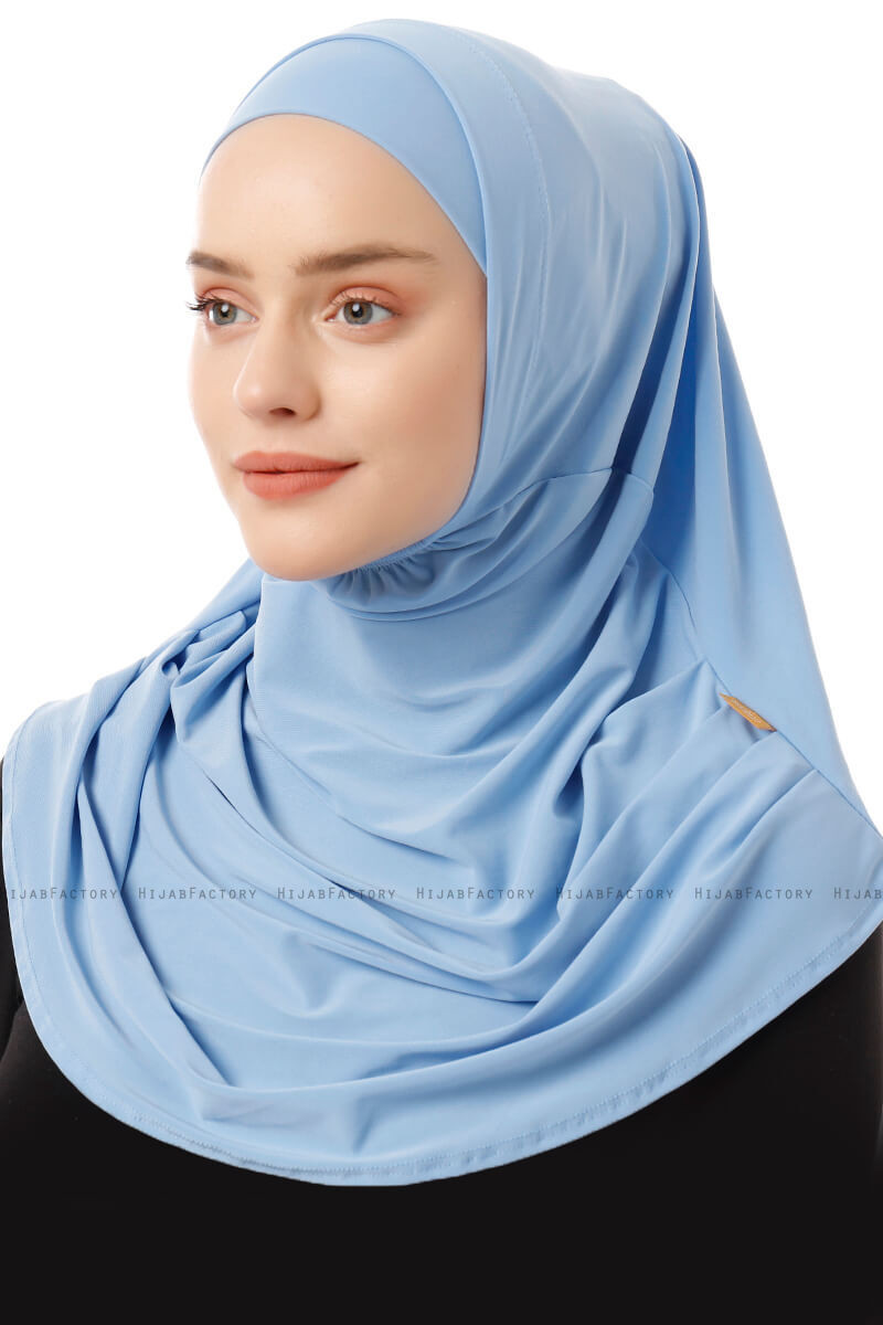 Sky Blue Amira Hijab 2 pieces - House of Faith