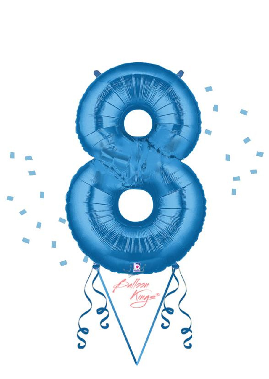 number 8 blue