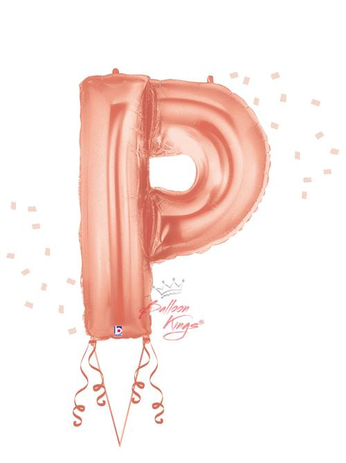 14in Rose Gold Letter P Balloon from Balloon Kings for Memorable ...