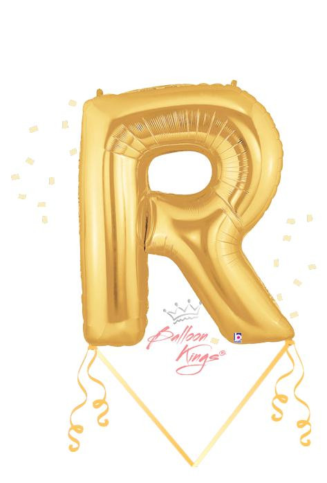 Gold Letter "R" Balloon | Celebrate Every Occasion with Balloon Kings