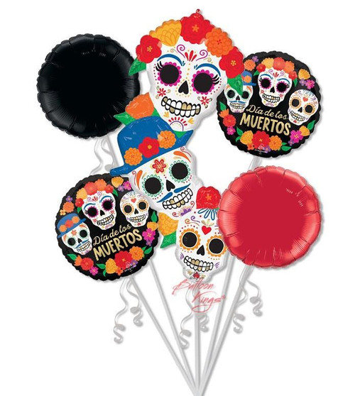 Dia de los Muertos Balloon Bouquet – Day of the Dead Balloons Dallas