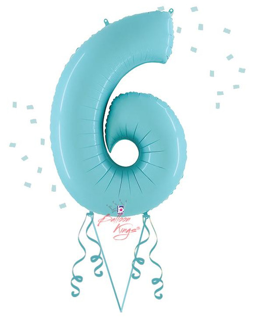 Pastel Blue Number 6 Balloon | Celebrate Milestones with Balloon Kings