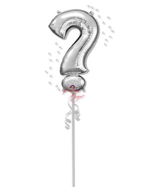 Question Mark ? Silver - Balloon Kings