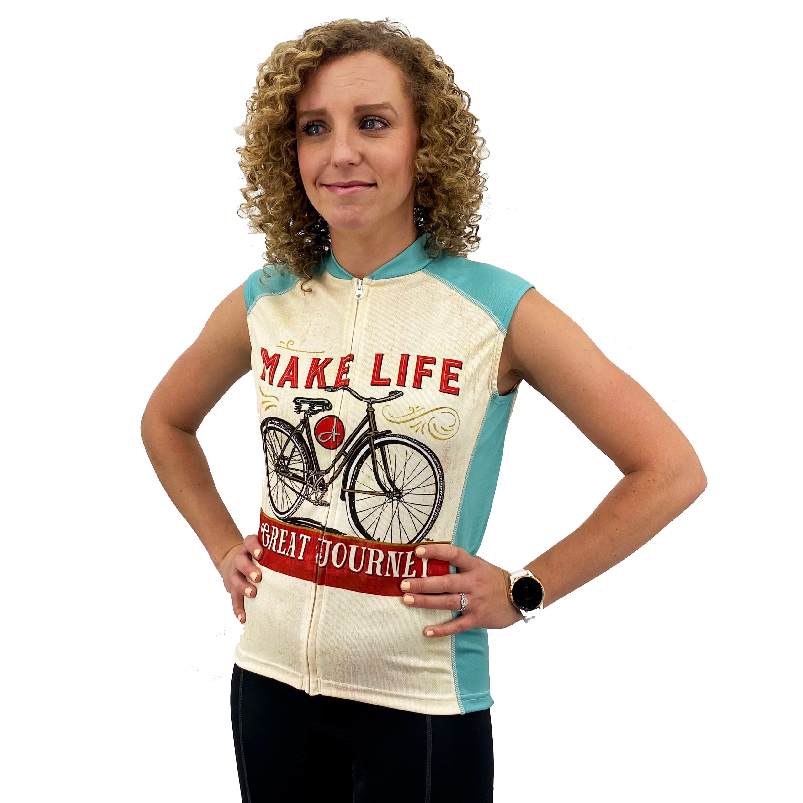 Womens Great Journey Cycling Jersey Sleeveless