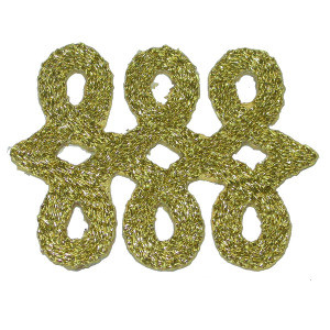 Button hole Decorative Metallic Gold - Patchwork Panda Trims