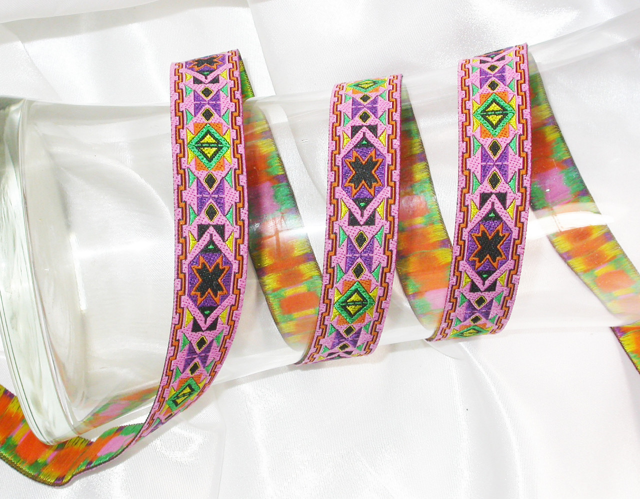 Jacquard Ribbon - Drama King 3/4" (20mm) Per Yard