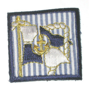 Nautical Flag Patch Navy Trim - Patchwork Panda Trims