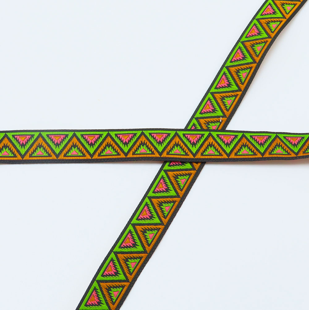 Jacquard Ribbon 5/8" 16mm Aztec Triangle Per 9 Meter - Patchwork Panda ...
