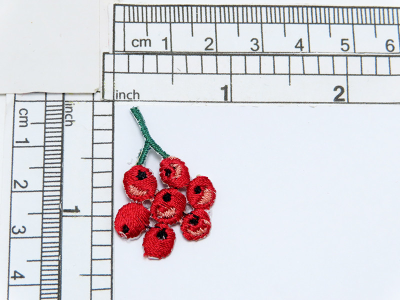 Redcurrant Iron On Applique 12 Pack - Patchwork Panda Trims