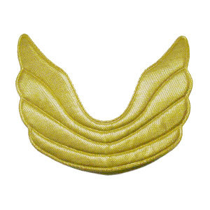 Padded Angel Wing Appliques- Gold Metallic - 10 Pack - Patchwork Panda ...