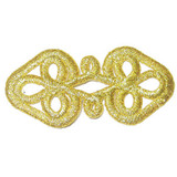 Button hole Decorative Metallic Gold - Patchwork Panda Trims