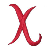 Script Red Letter X - Patchwork Panda Trims