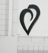 Open Heart Scroll Black - Patchwork Panda Trims